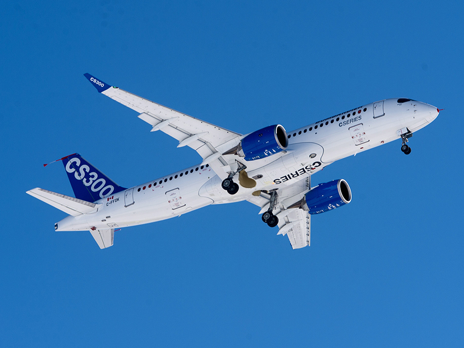 Bombardier CS300 made a successful first test flight on Friday