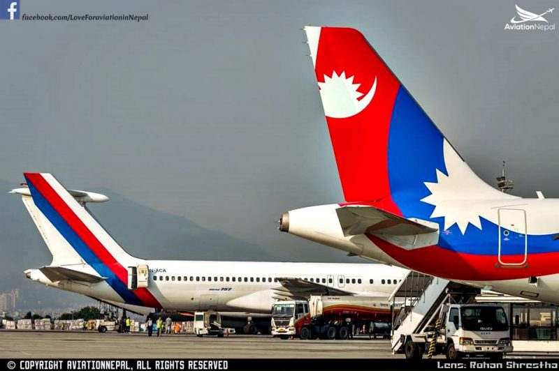 Nepal Airlines leads the international fleet