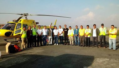 Fishtail Air’s newly arrived AS 350 B3+ helicopter ready for commercial ...