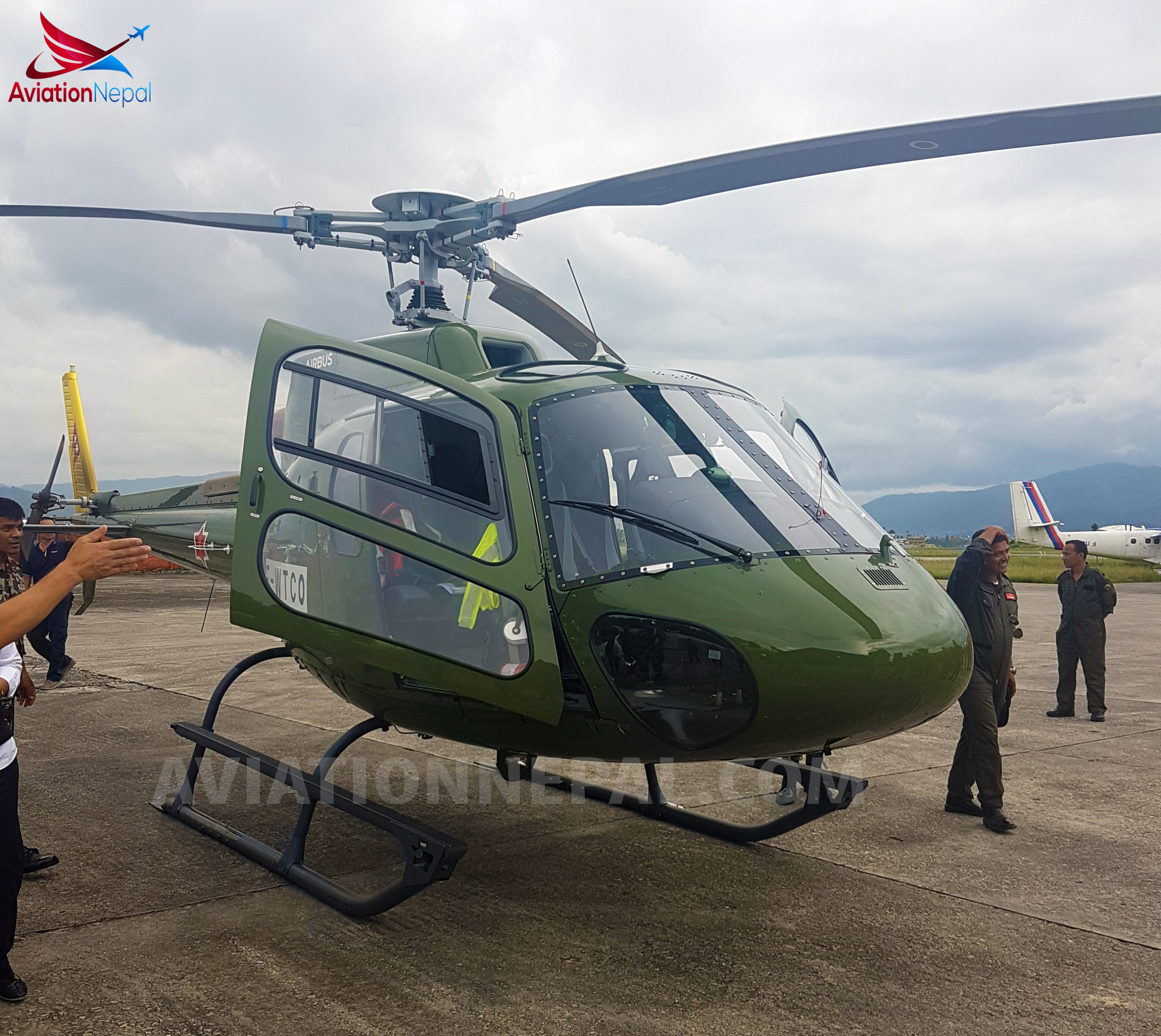 Nepal Army's new Airbus H125 helicopter lands TIA today