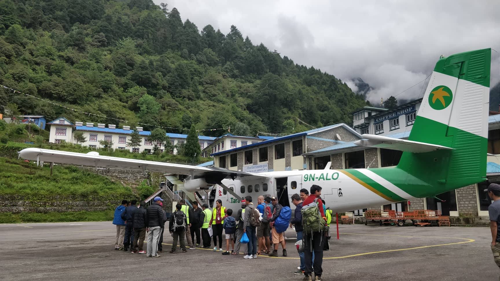 Tara Air DHC6-400 '9N-ALO' completes first commercial flight to Lukla