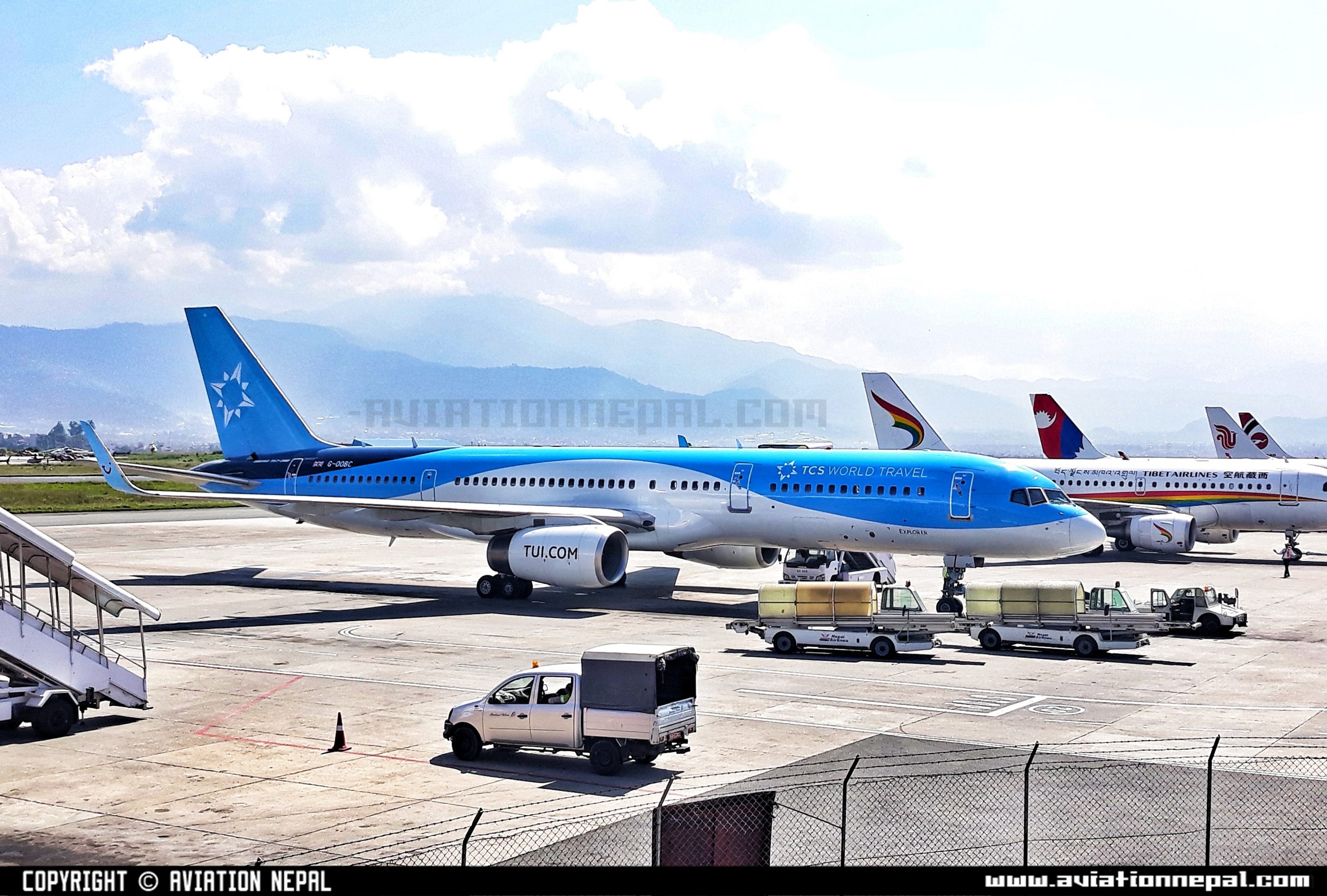 TCS World Travel B757 at TIA-aviationnepal | Aviation Nepal