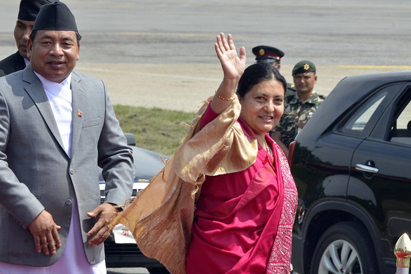 President Bidya Devi Bhandari returns Nepal from China Visit | Aviation ...