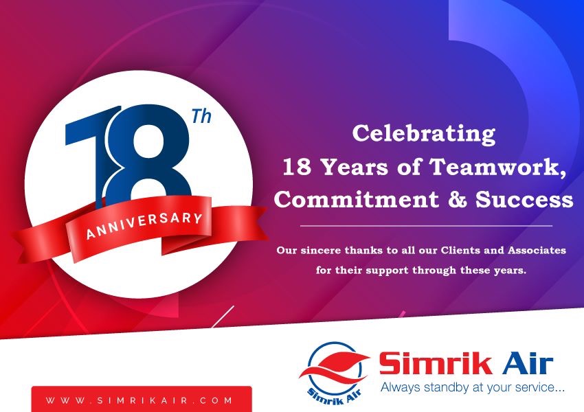 Simrik Air celebrates its 18th year of dedicated service today ...