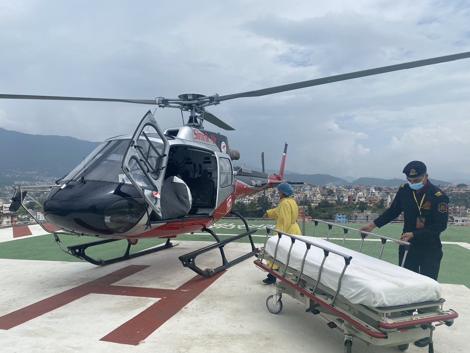 Simrik Air rescued Nepali national cricket team player