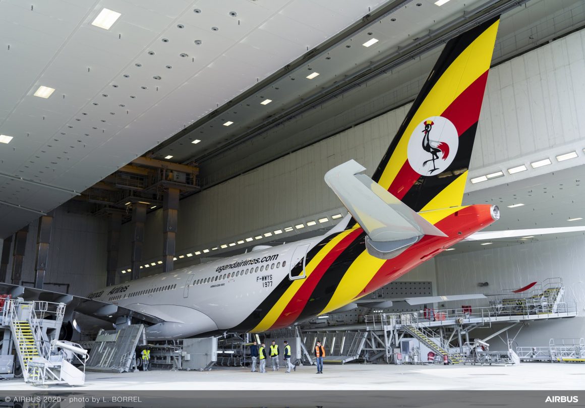 Full-color livery for Uganda Airlines A330-800neos revealed by Airbus