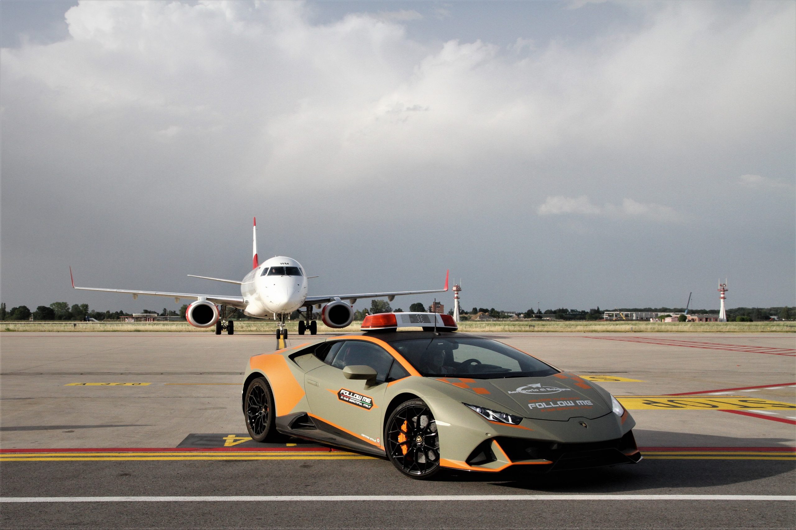 Seventh Lamborghini "Follow Me" car at Bologna airport | Aviation Nepal